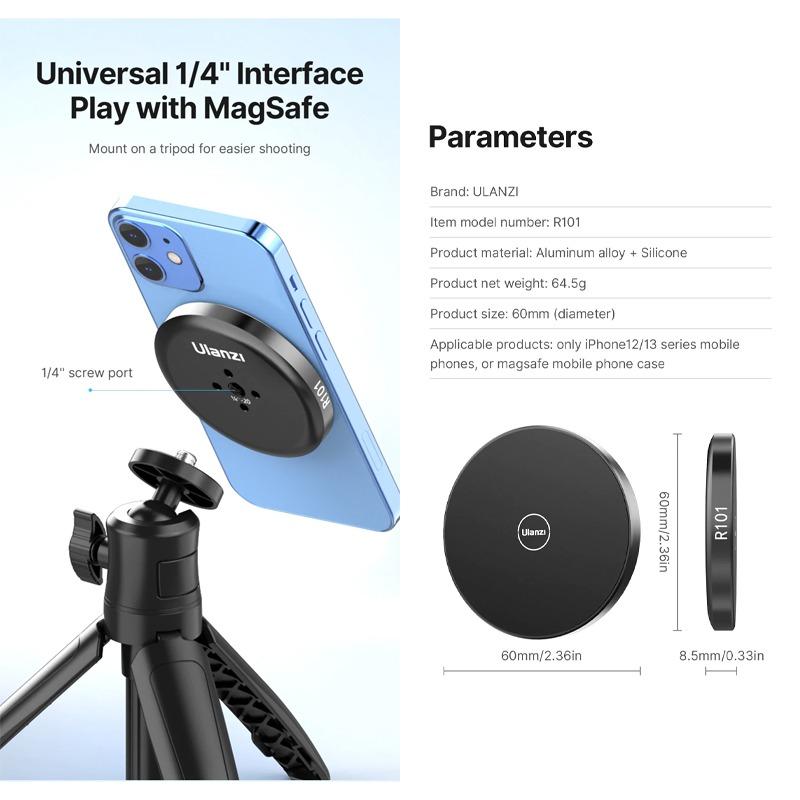 Ulanzi R101 — (1/4" Mounting Plate with Strong Magnetic Phone Mount ...