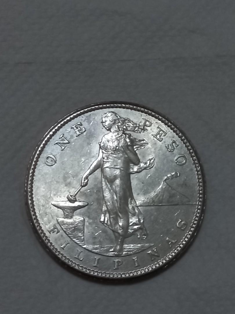 USPI 1 Peso 1907 coin, Hobbies & Toys, Memorabilia & Collectibles ...