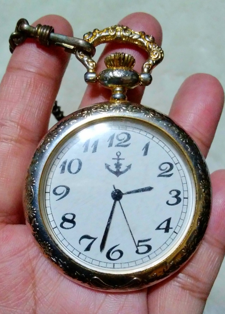 Vintage Battleship Yamato Commemorative Pocket Watch Working (Preowned ...