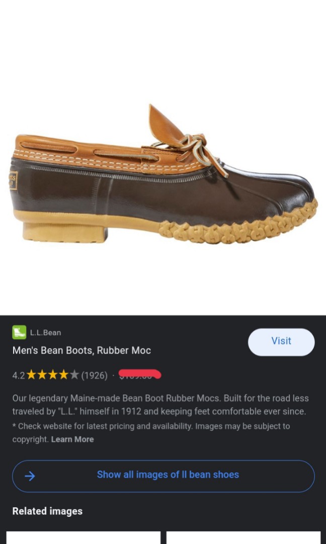 Vintage LL bean Robber moc, Men's Fashion, Footwear, Boots on Carousell