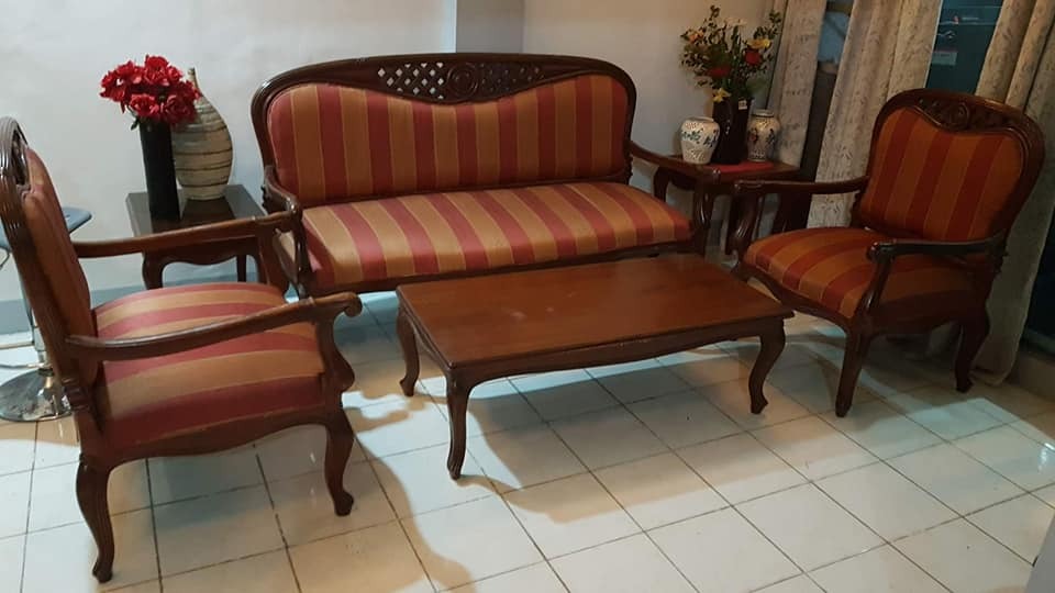 Vintage Narra Sala Set, Furniture & Home Living, Furniture, Sofas on ...
