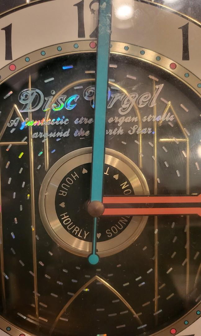 Vintage rare Orgel disco Wall clock, Furniture & Home Living, Home ...