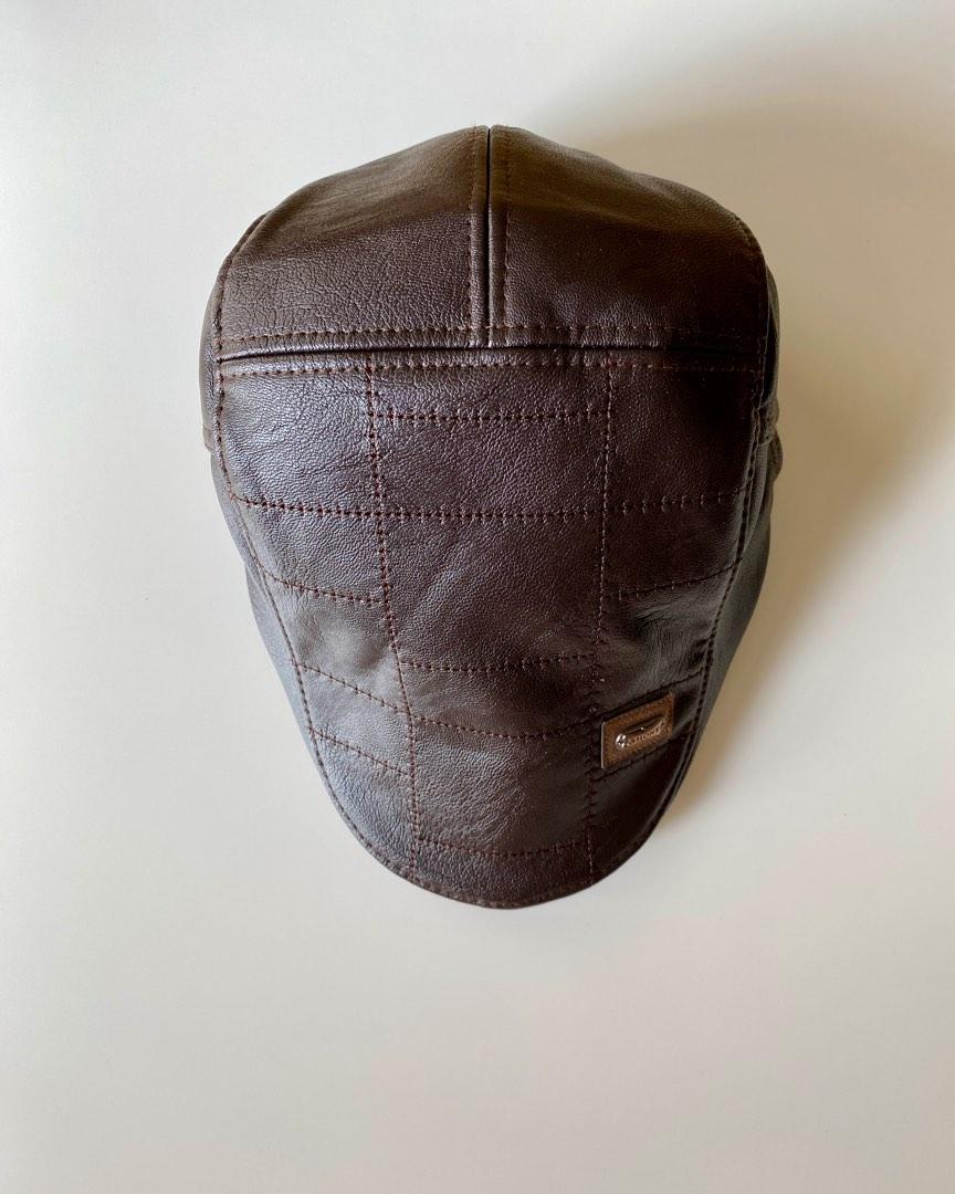 Vintage Retro PU Leather Cap, Men's Fashion, Watches & Accessories ...