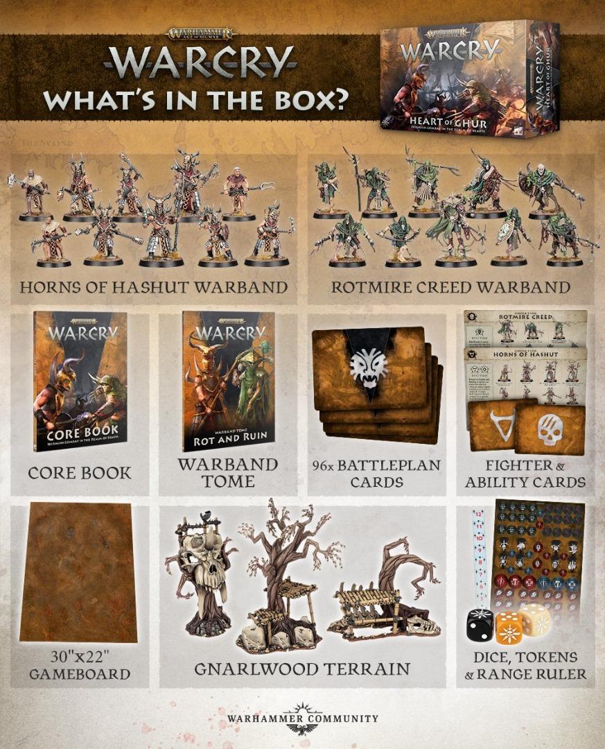 WARCRY HEART OF GHUR AGE OF SIGMAR WARHAMMER 40K KILL TEAM, Hobbies ...