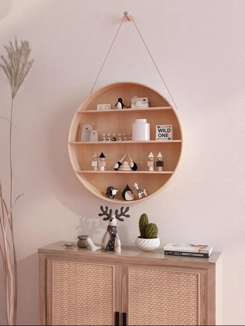 Wooden circle wall decor set, Furniture & Home Living, Home Decor, Wall ...