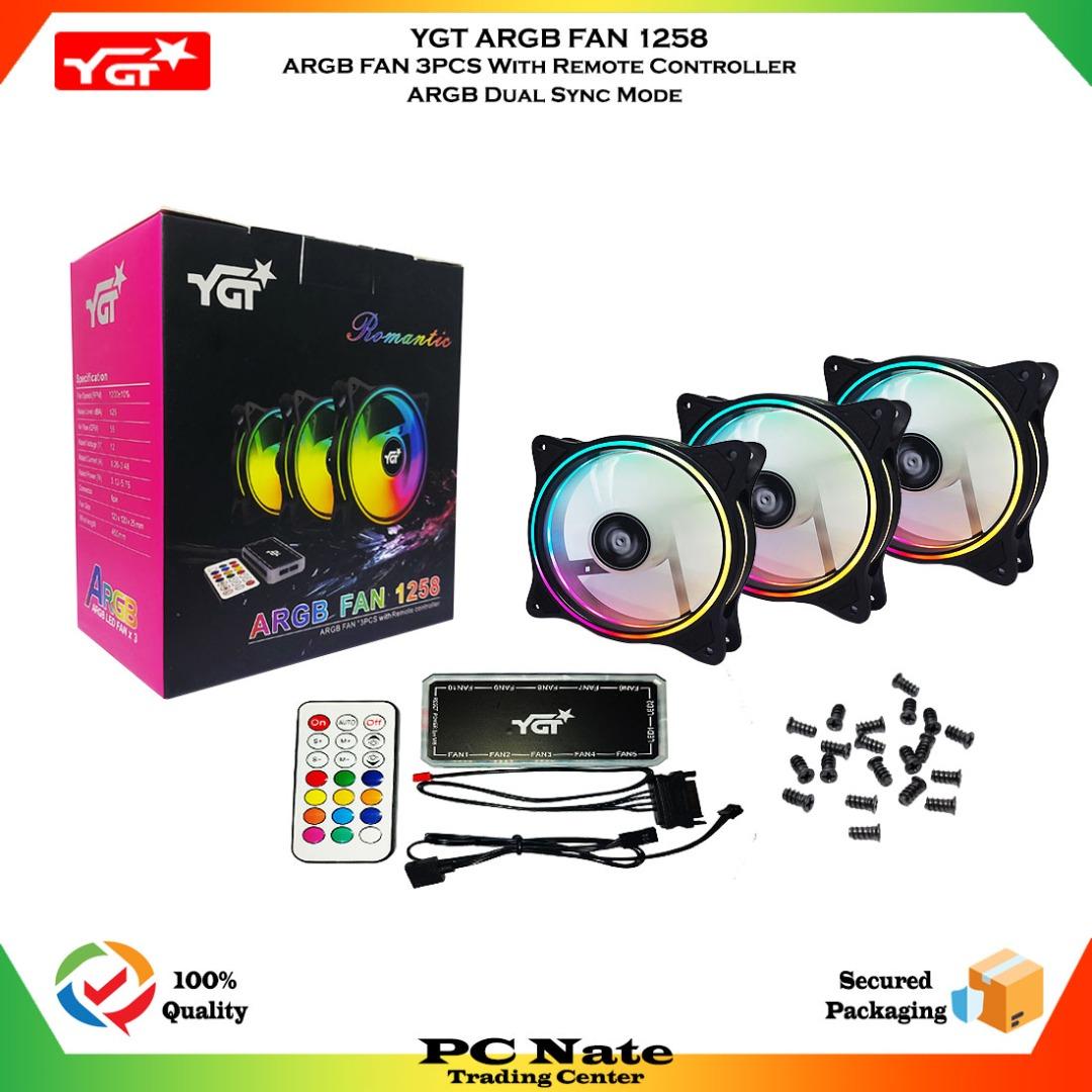 YGT ARGB FAN 3 IN 1 KIT Romantic Series #1258 / 120MM Cooling fan ARGB ...