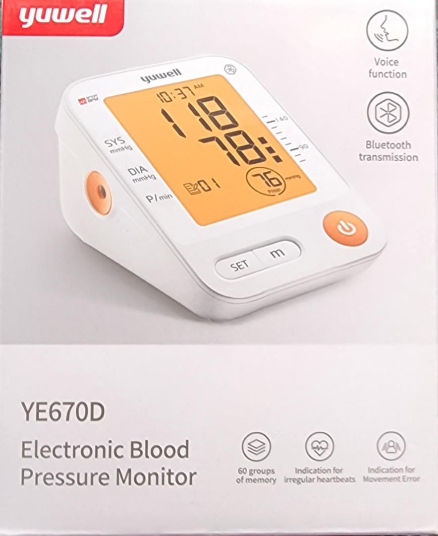 Yuwell blood pressure monitor YE670D, Health & Nutrition, Health ...