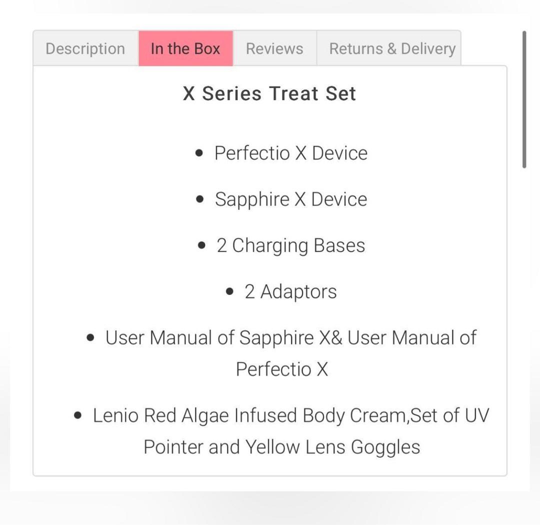 Zero Gravity perfectio x and sapphire x, Beauty & Personal Care, Face ...
