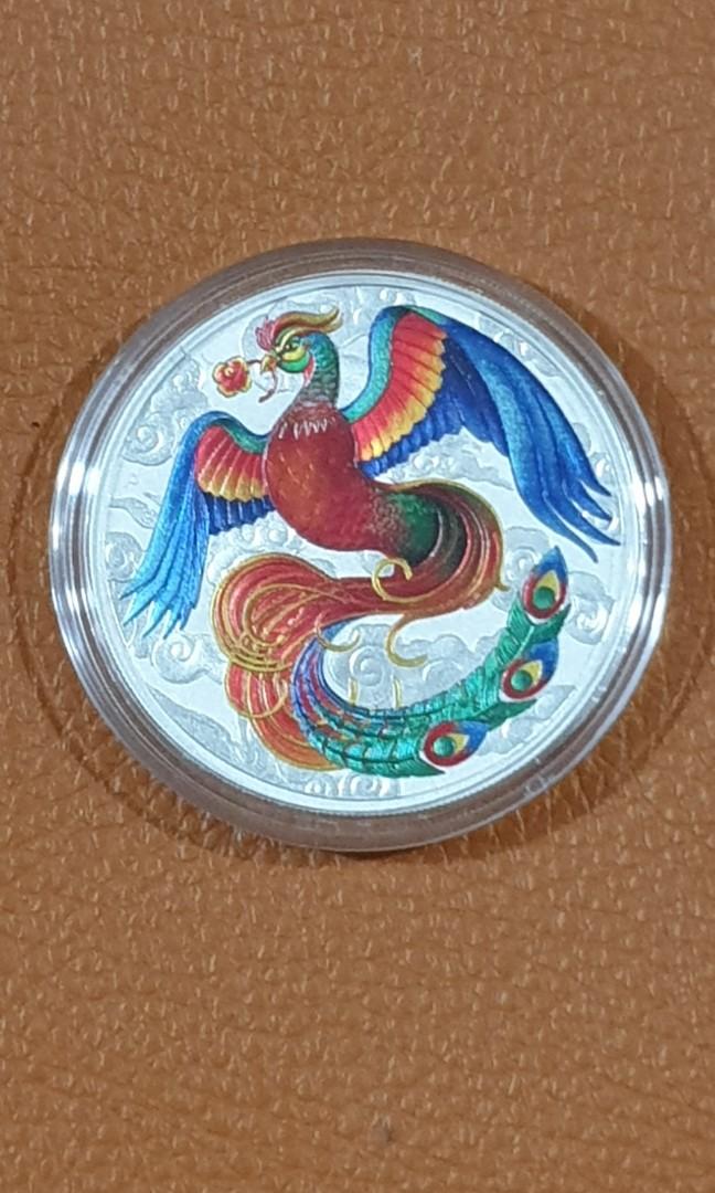 2022 1oz Perth Mint MYTH N LEGENDS PHOENIX COLOURED silver coin ...