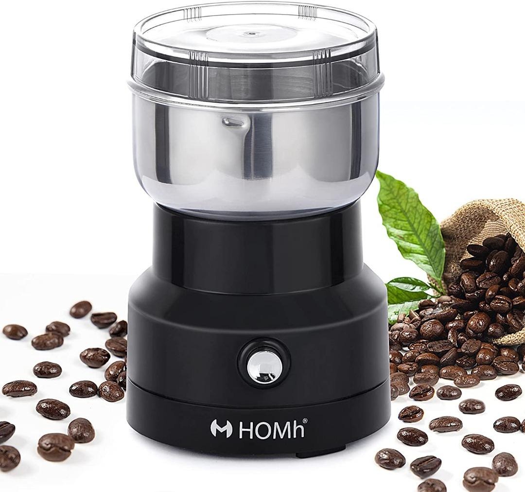 [2051] HOMh Electric Coffee Bean Grinder, 150W Motor with Stainless ...