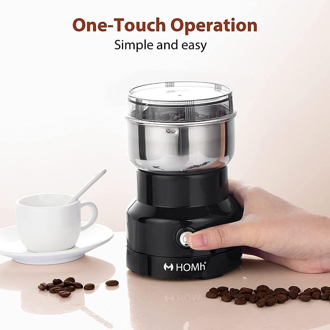 [2051] HOMh Electric Coffee Bean Grinder, 150W Motor with Stainless ...