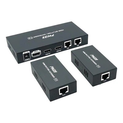 [2077] PWAY 1X2 HDMI Splitter Extender Port Over Cat5e/Cat6 Ethernet ...