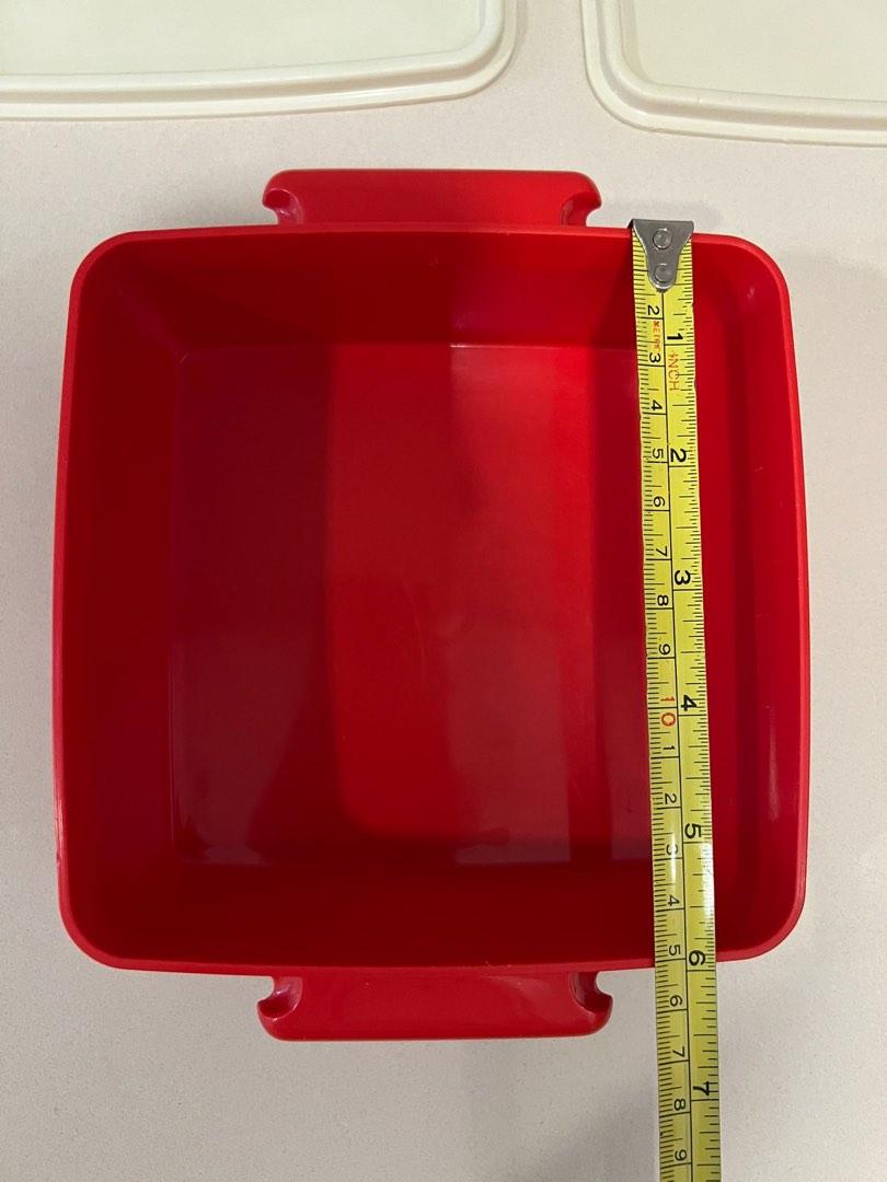 2 Tupperware red containers ($5 per piece), Furniture & Home Living ...
