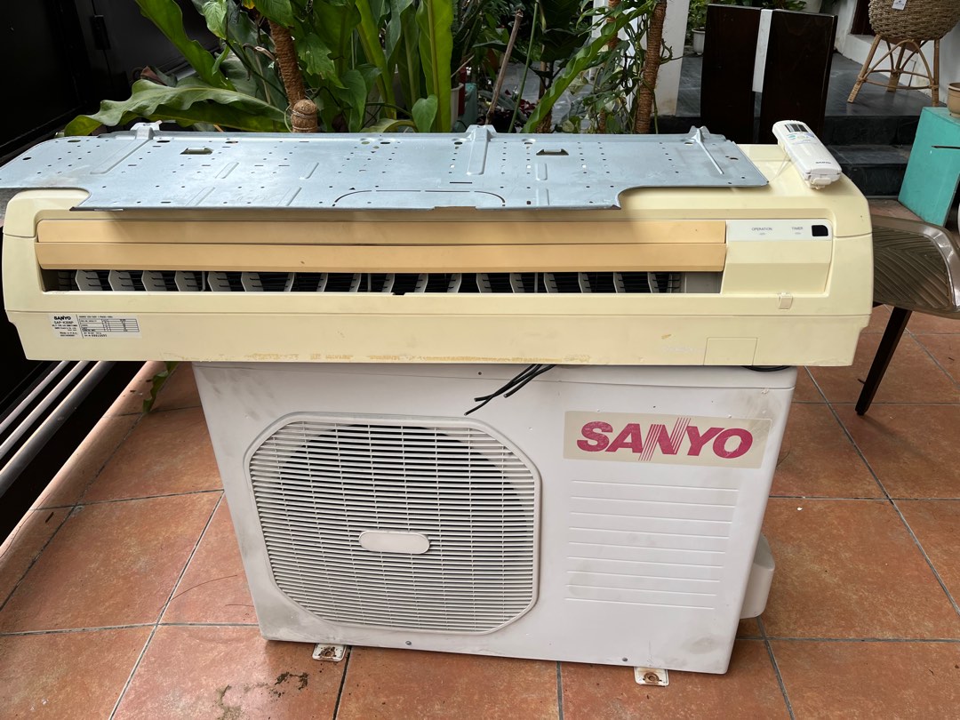 3.0hp Split Type Sanyo Airconditioner, TV & Home Appliances, Air ...