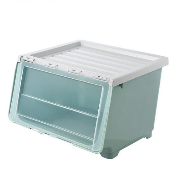 45L Stackable Storage Box with Front Open Lid, Furniture & Home Living ...