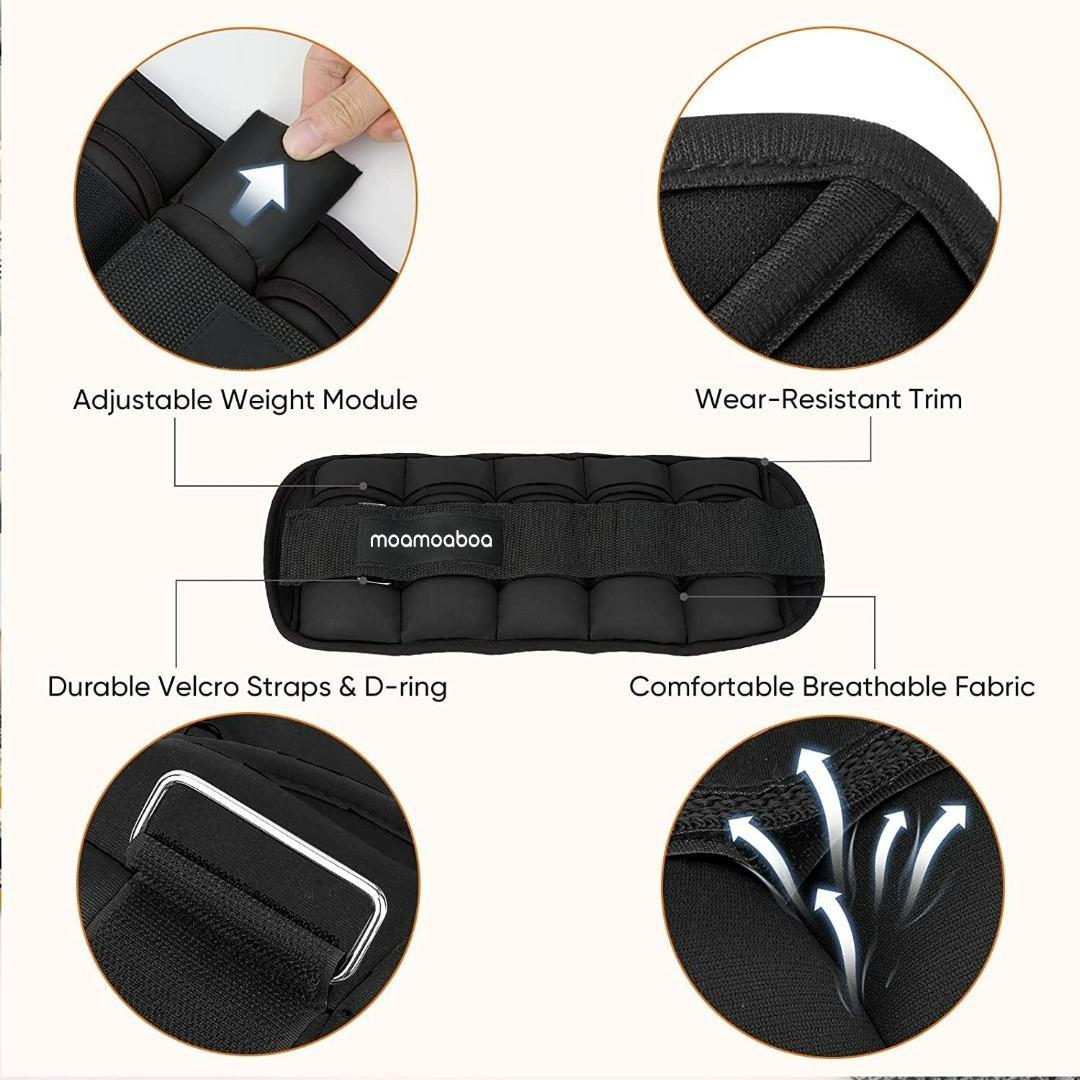 Adjustable Ankle Weights for Women and Men, 0.5 -2.5kg Modularized Leg ...