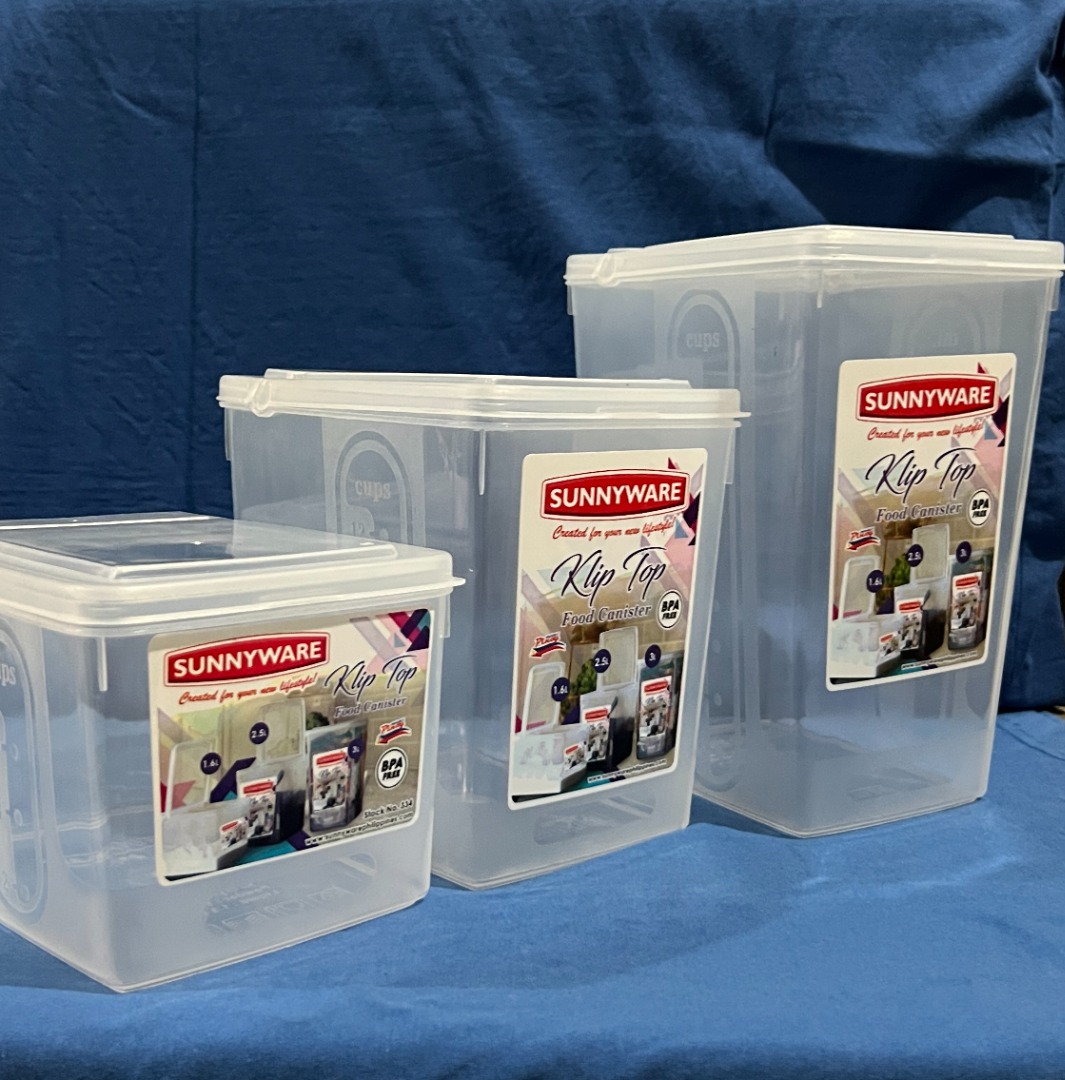 A-Mart Sunnyware Klip Top Canister Powder Container Kliptop Plasticware ...