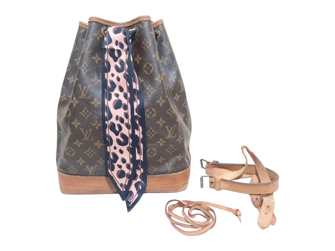 AUTHENTIC LOUIS VUITTON VINTAGE MONOGRAM NOE GM DRAWSTRING BUCKET TOTE ...