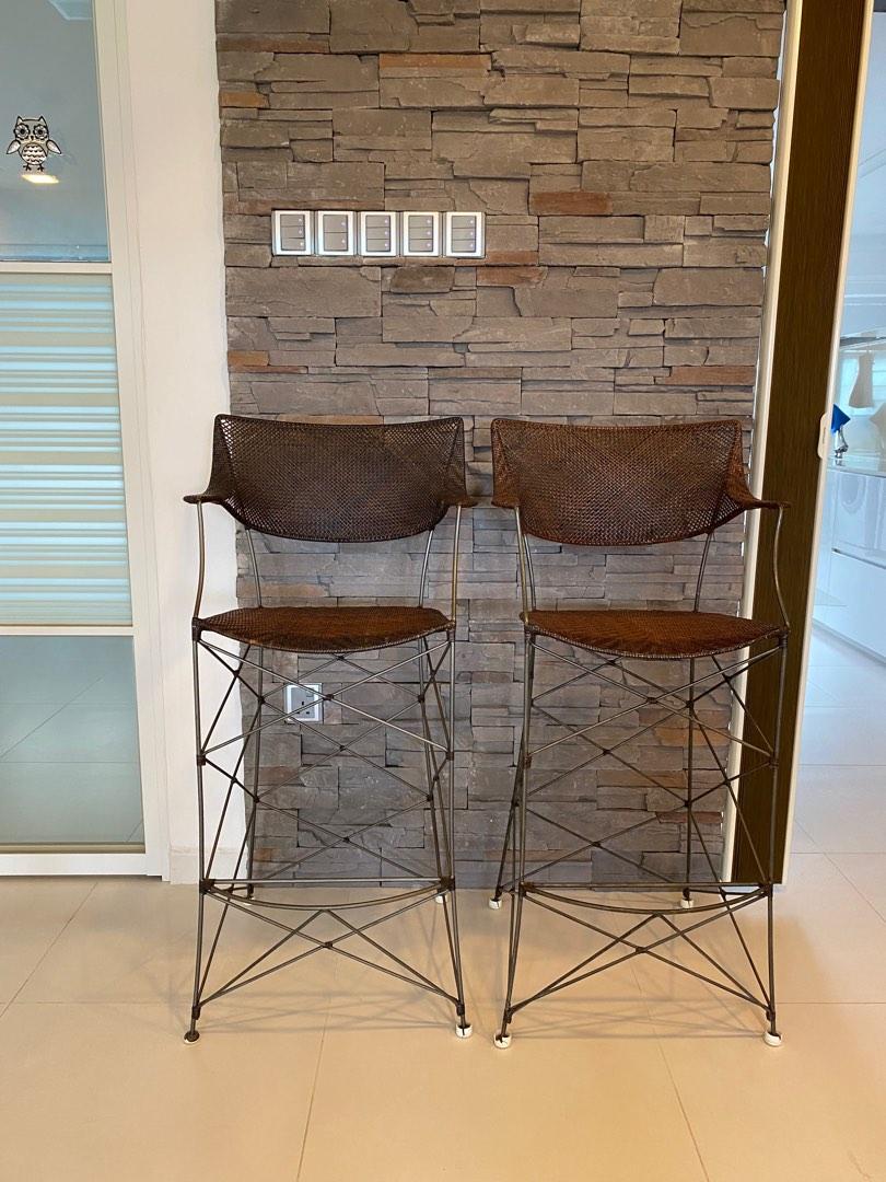 Balinese style rattan high chairs, Furniture & Home Living, Furniture ...