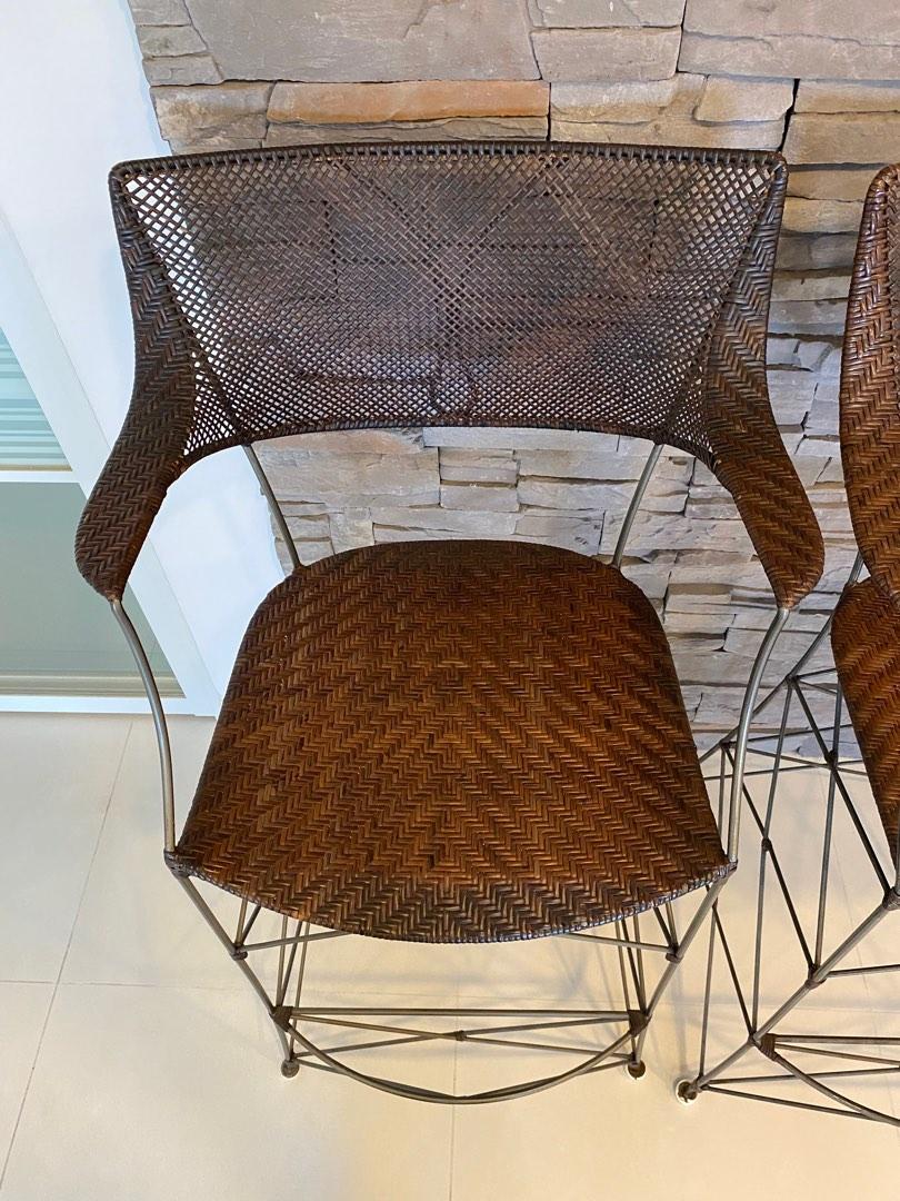Balinese style rattan high chairs, Furniture & Home Living, Furniture ...