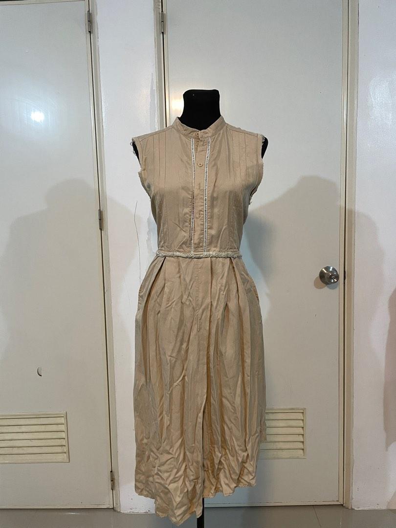 beige dress, Women's Fashion, Dresses & Sets, Dresses on Carousell