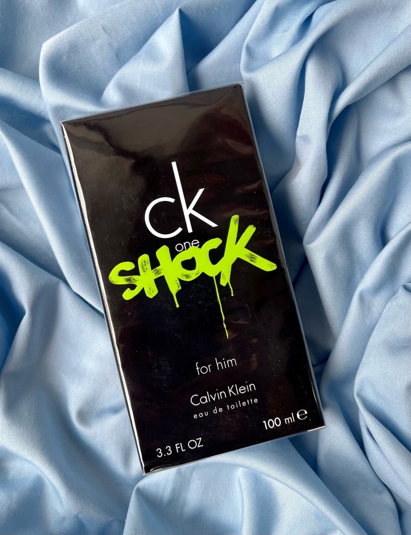 BNEW AUTHENTIC CK One Shock for Him 100ml EDT Spray Perfume For Men P2 ...