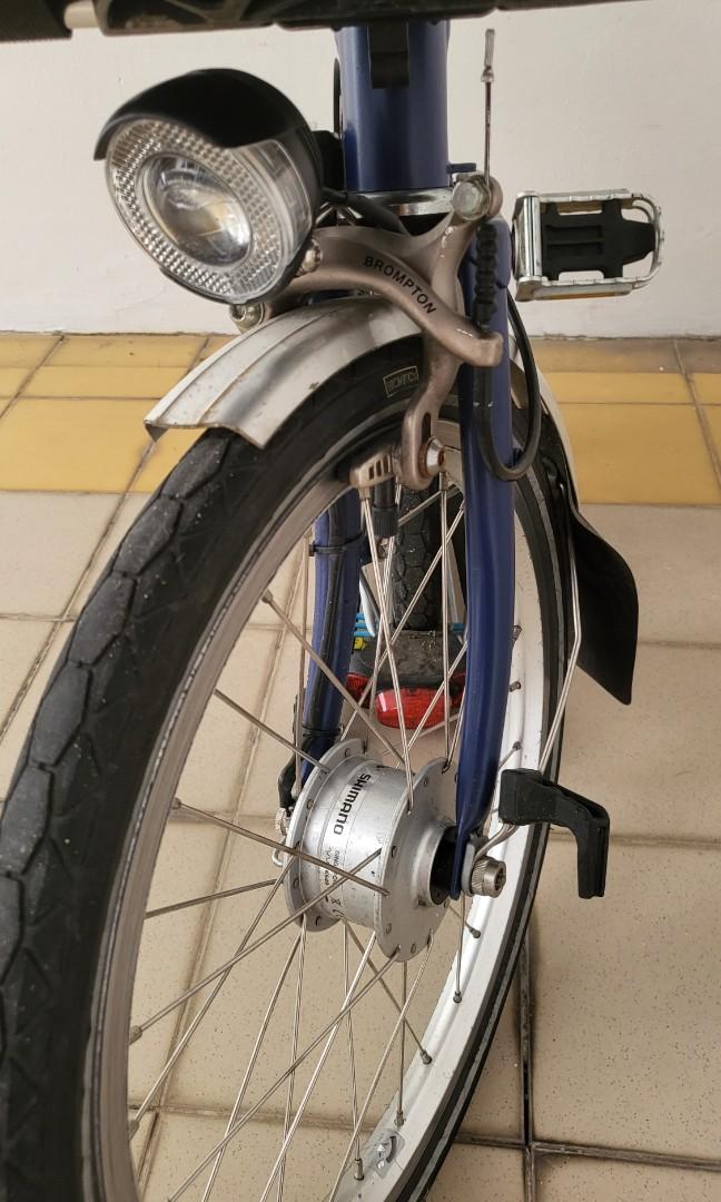 Brompton P6R, 6-Speed with Shimano Head & Tail Lights and Brompton T ...