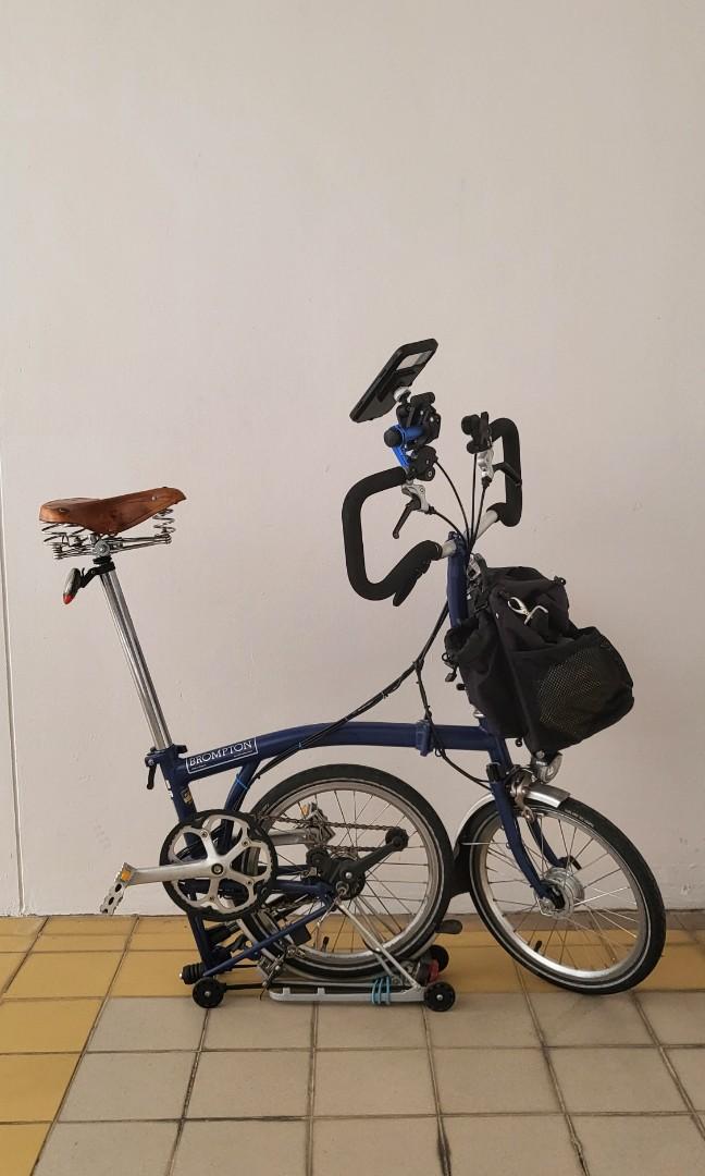 Brompton P6R, 6-Speed with Shimano Head & Tail Lights and Brompton T ...