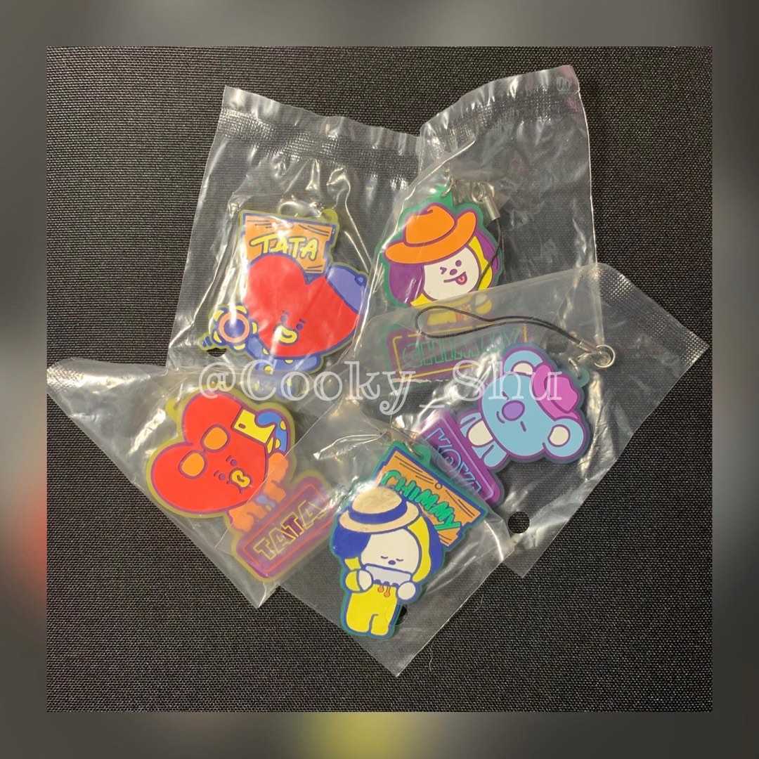 BT21 official rubber keychain/zip puller CHIMMY TATA KOYA, Hobbies & Toys, Memorabilia ...