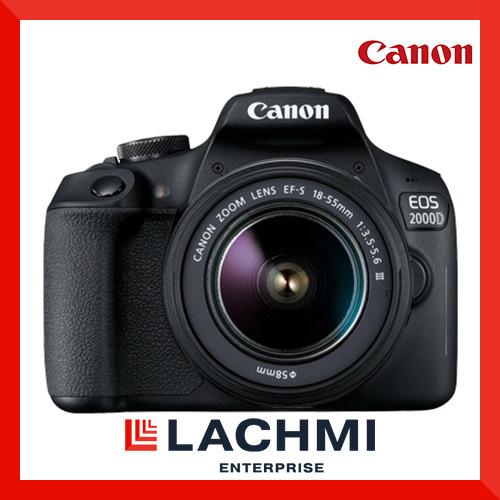Canon EOS 2000D DSLR Camera with 18-55 III lens, Photography, Cameras ...