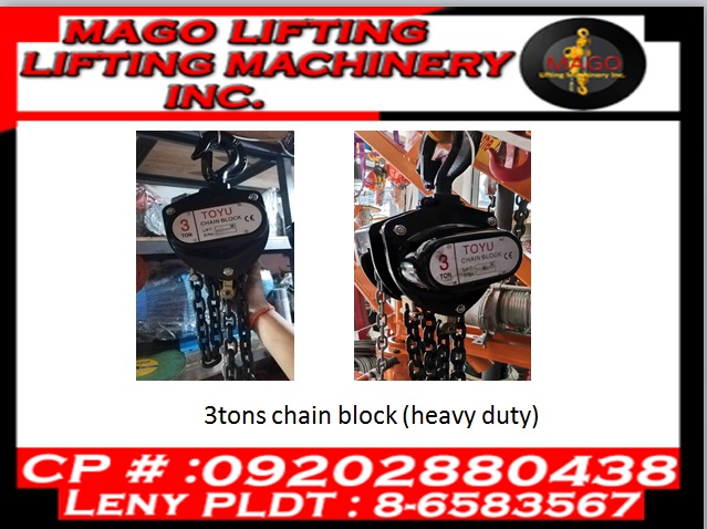 Chain Block 3tons /heavy duty, Commercial & Industrial, Construction ...