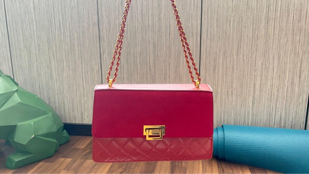 Charles and Keith Red Cross body bag, Women's Fashion, Bags & Wallets, Cross-body Bags on Carousell