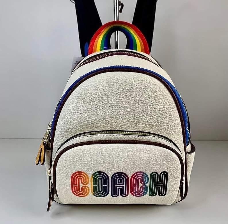 Coach Mini Court Backpack with Rainbow Coach, Women's Fashion, Bags ...