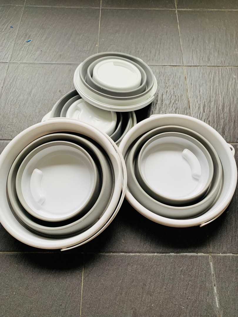 Collapsible water bucket foldable 10 litre 5 liter, Furniture & Home ...