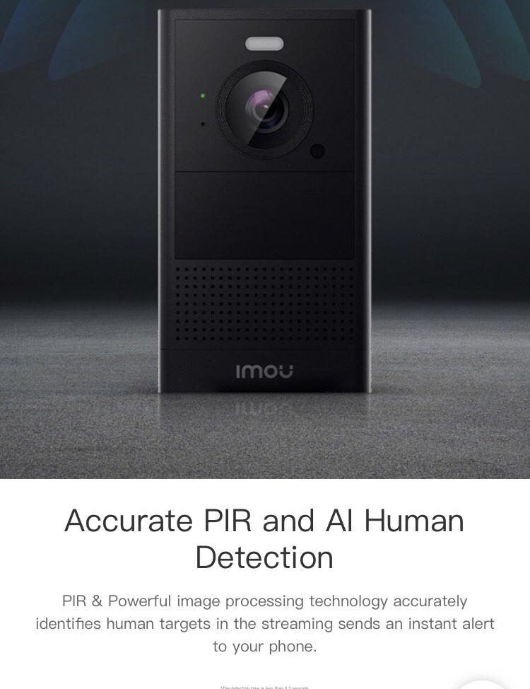 DAHUA IMOU CELL 2 4MP Battery-Powered Smart Home Outdoor Wi-Fi Dual ...