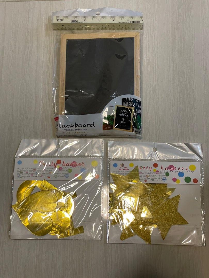 Daiso chalk board and good banners, Hobbies & Toys, Stationery & Craft ...