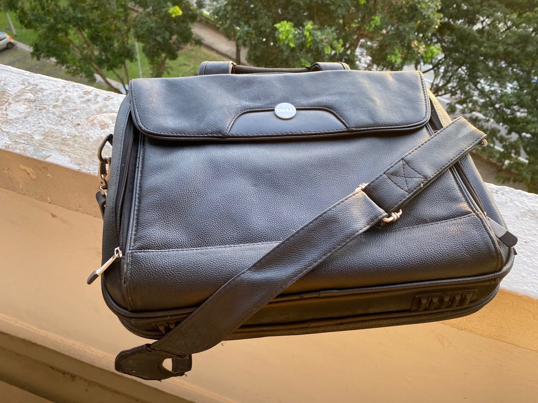 Leather Sling Bag/ Laptop Bag with Shoulder Padding, Men's Fashion, Bags, Briefcases on Carousell