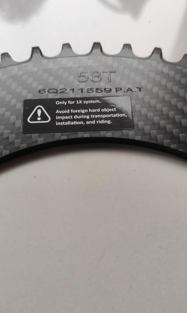 Digirit carbon chainring 58T, Sports Equipment, Bicycles & Parts, Parts ...