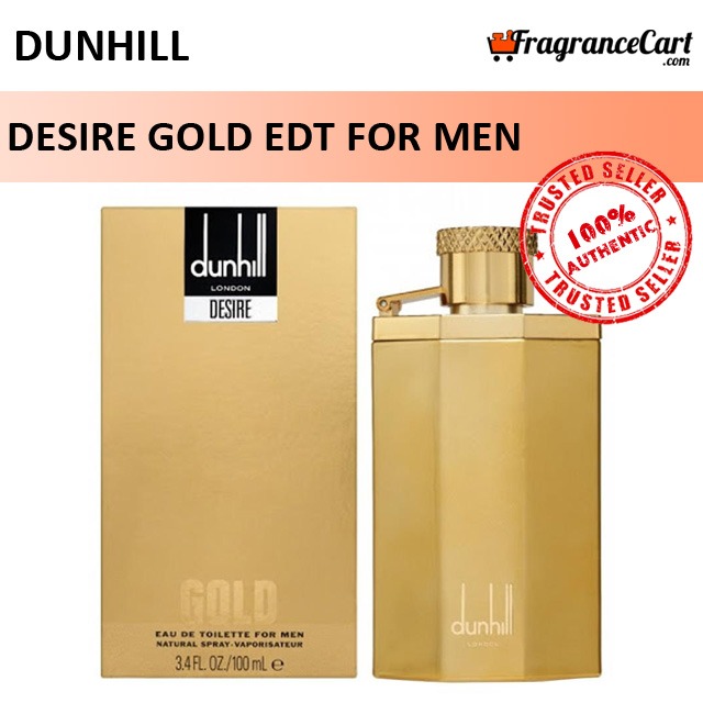 Dunhill Desire Gold EDT for Men (100ml) Eau de Toilette London Golden ...