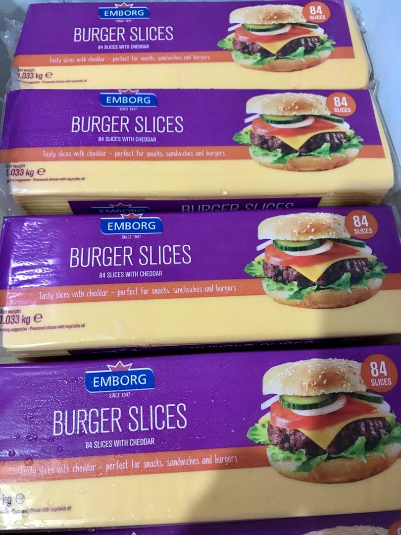 Emborg Burger Slice 84 slices, Food & Drinks, Chilled & Frozen Food on ...