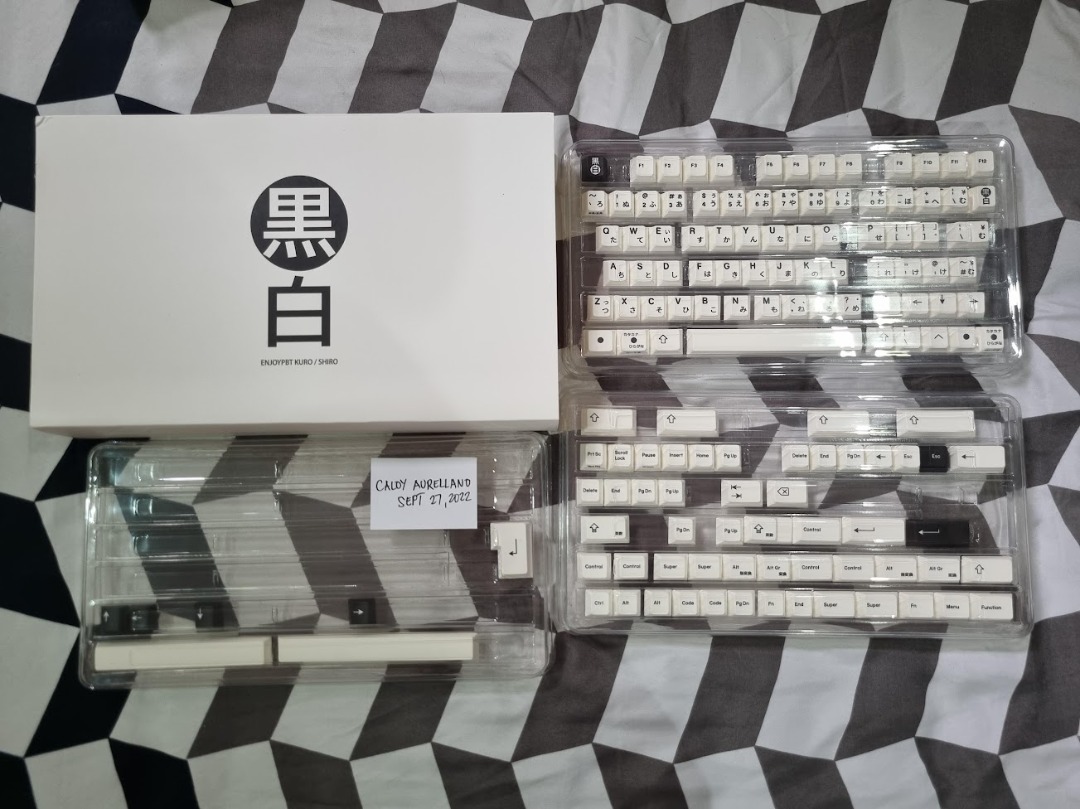 EnjoyPBT ePBT Kuro Shiro R3 PBT Keycap Set, Computers & Tech, Parts ...
