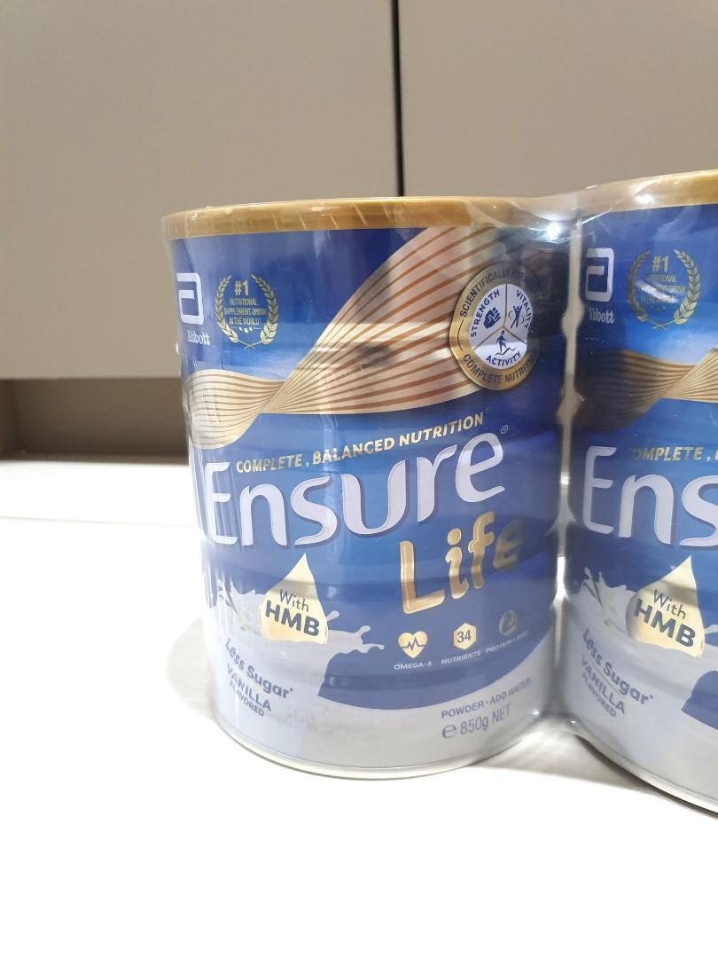 Ensure Life (Abbott) Vanilla favoured less sugar, Health & Nutrition ...