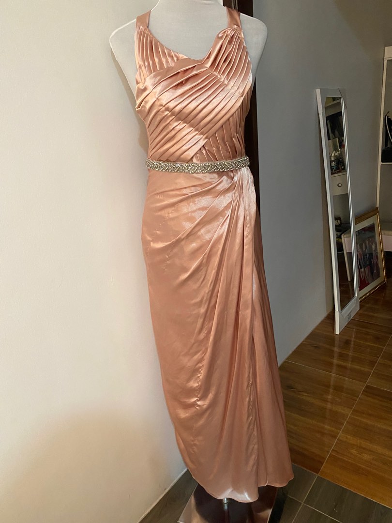 Entourage gown/evening gown/ baby pink, Women's Fashion, Dresses & Sets ...