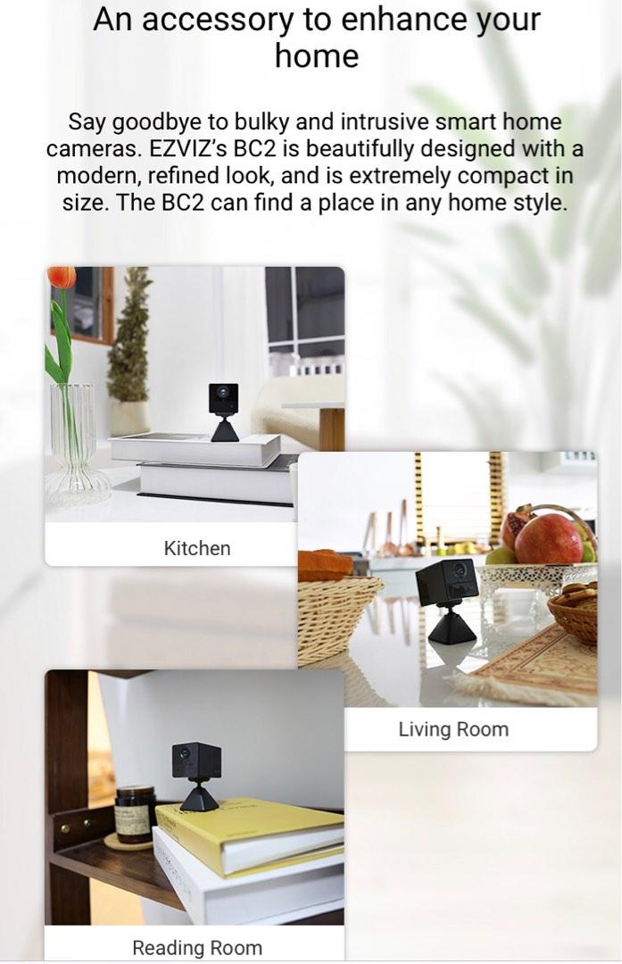 EZVIZ BC2 Smart Home Mini Wi-Fi Battery Powered CCTV Security Camera Magnet Base[CNY2023 ...