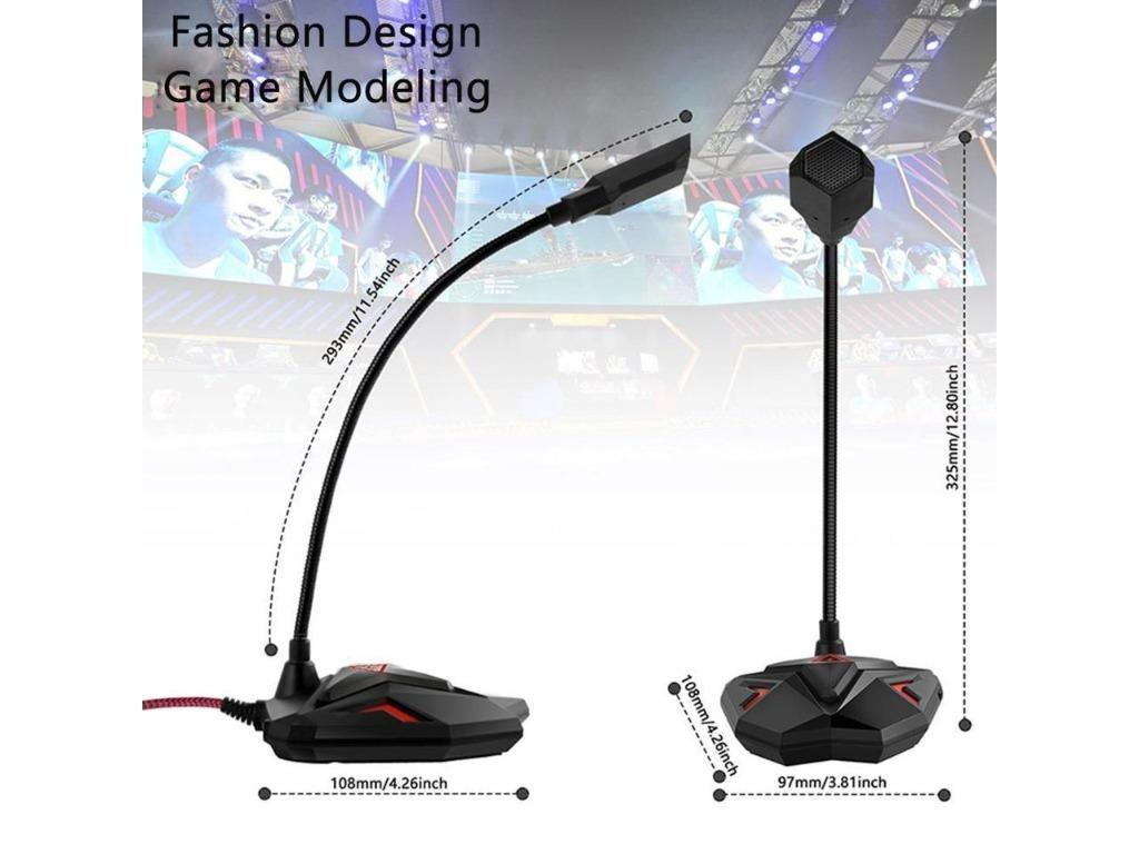 G55 Professional USB Gaming Microphone for Computer Desktop Condenser ...
