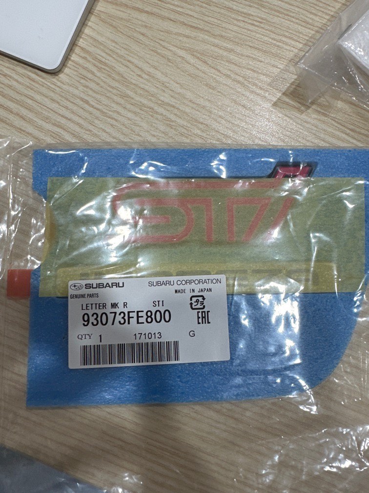 Genuine Subaru STI emblem, Car Accessories, Accessories on Carousell