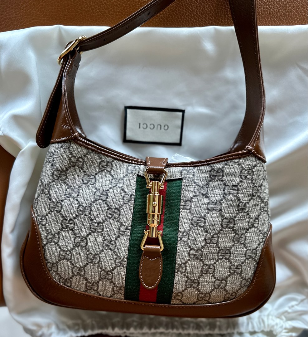 Gucci Jackie 1961 monogram bag, Luxury, Bags & Wallets on Carousell