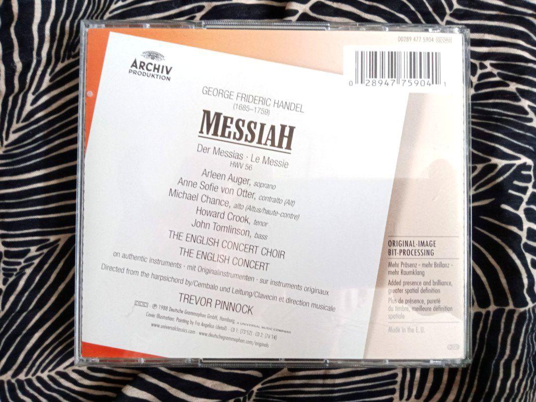 HANDEL MESSIAH TREVOR PINNOCK, THE ENGLISH CONCERT 2CD SET ON GERMAN ...