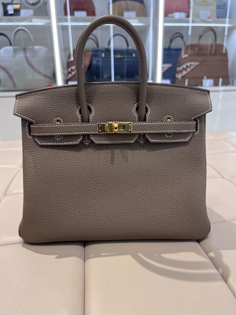 Hermes Birkin 25 Etoupe Togo leather GHW, Luxury, Bags & Wallets on Carousell