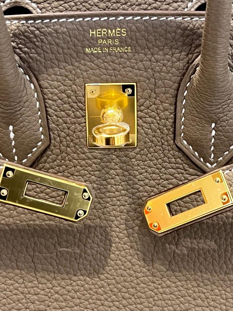 Hermes Birkin 25 Etoupe Togo leather GHW, Luxury, Bags & Wallets on Carousell